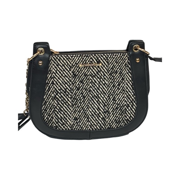 Alexis Bendel | Bags | Alexis Bendel Black Herringbone Crossbody Bag ...